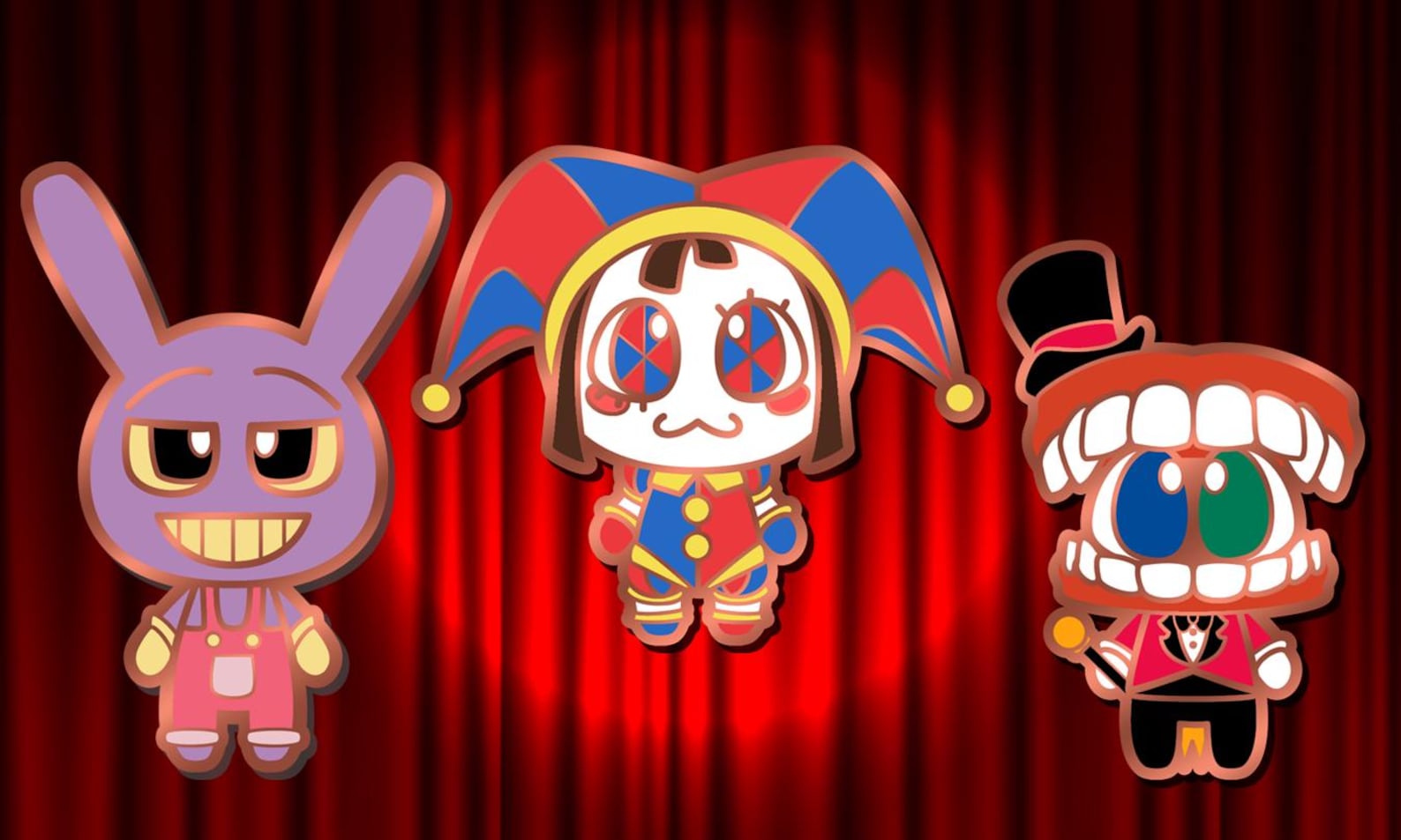 TADC Chibi Hard Enamel Pins *PREORDER* | Jax, Caine, Pomni | the ...