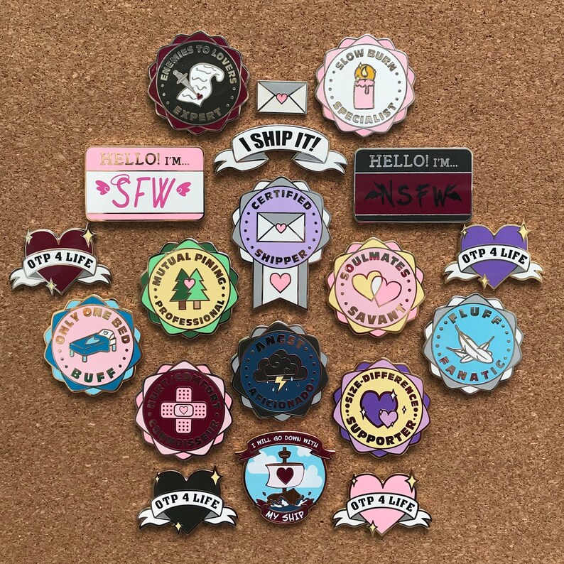 Mutual Pining Professional Pin I Ship It Fanfic Pin | Etsy