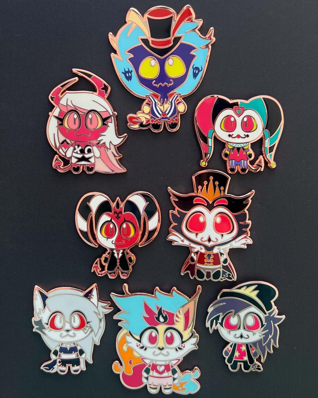 One Heckin Boss | Chibi Hard Enamel Pin | Ozzie, Fizzarolli, Stolas ...