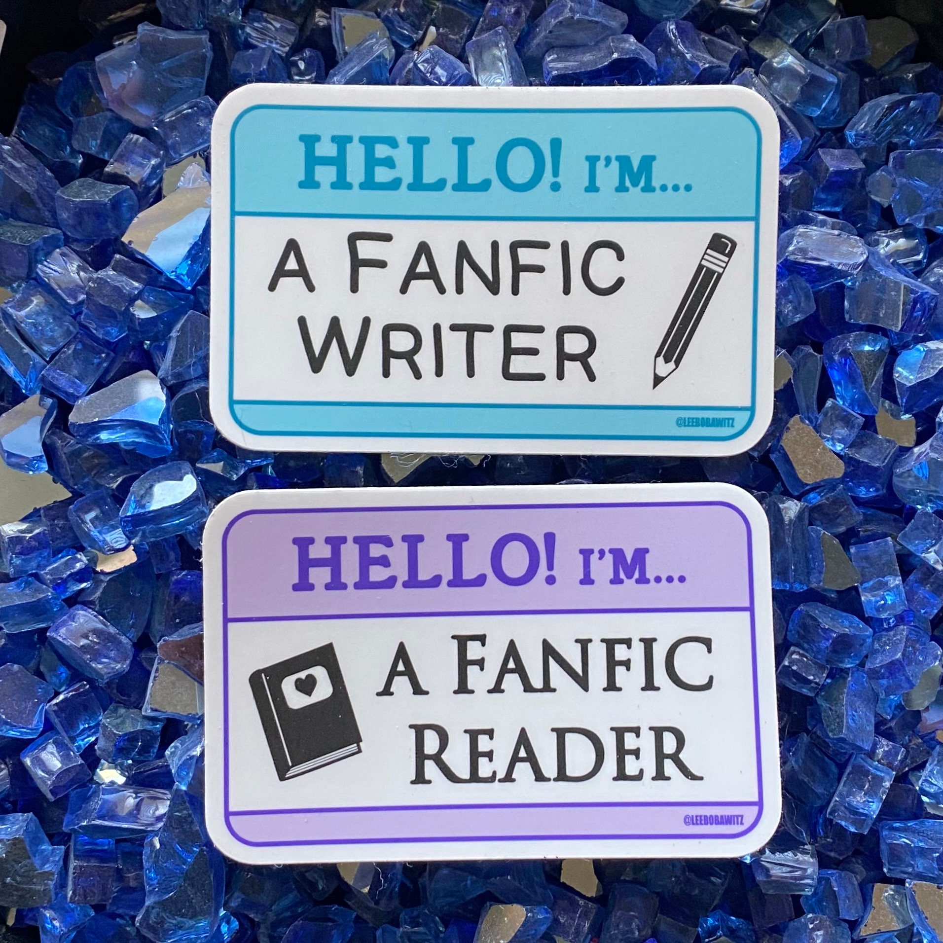 Hello I'm... A Fanfic Writer / A Fanfic Reader Sticker - Etsy