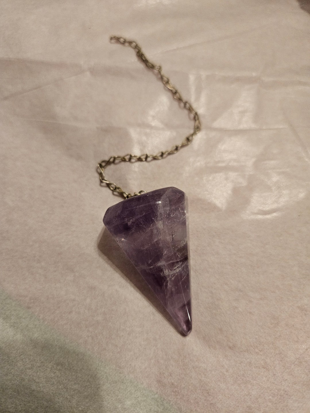 Amethyst Pendulum !! With Matching Chipped Bracelet !! Crystal Bundle ...