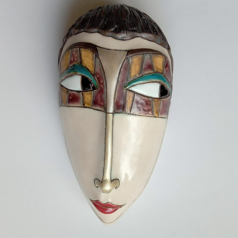 Ceramic Wall Mask - Etsy