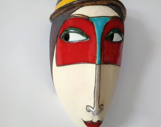 Wall Sculpture Wall Decoration Wall Art Decor Ceramic Mask | Etsy