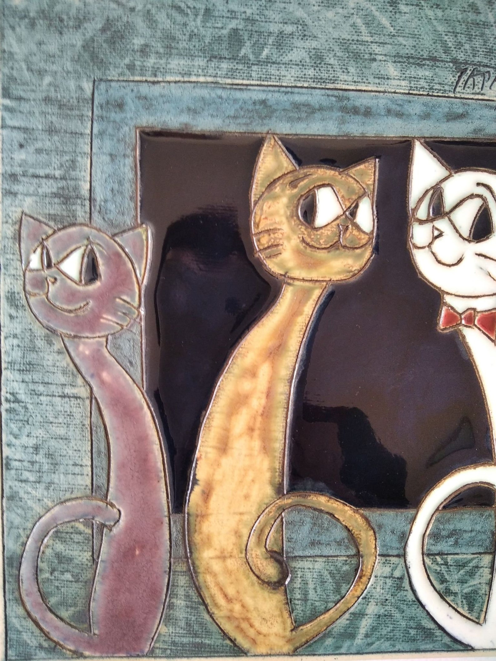 Ceramic tile Wall art Hanging figure Home decor tile | Etsy