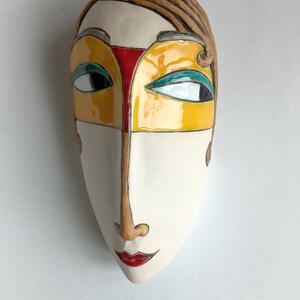 Wall Sculpture, Wall Decoration, Wall Art Decor, Ceramic Mask, Wall ...