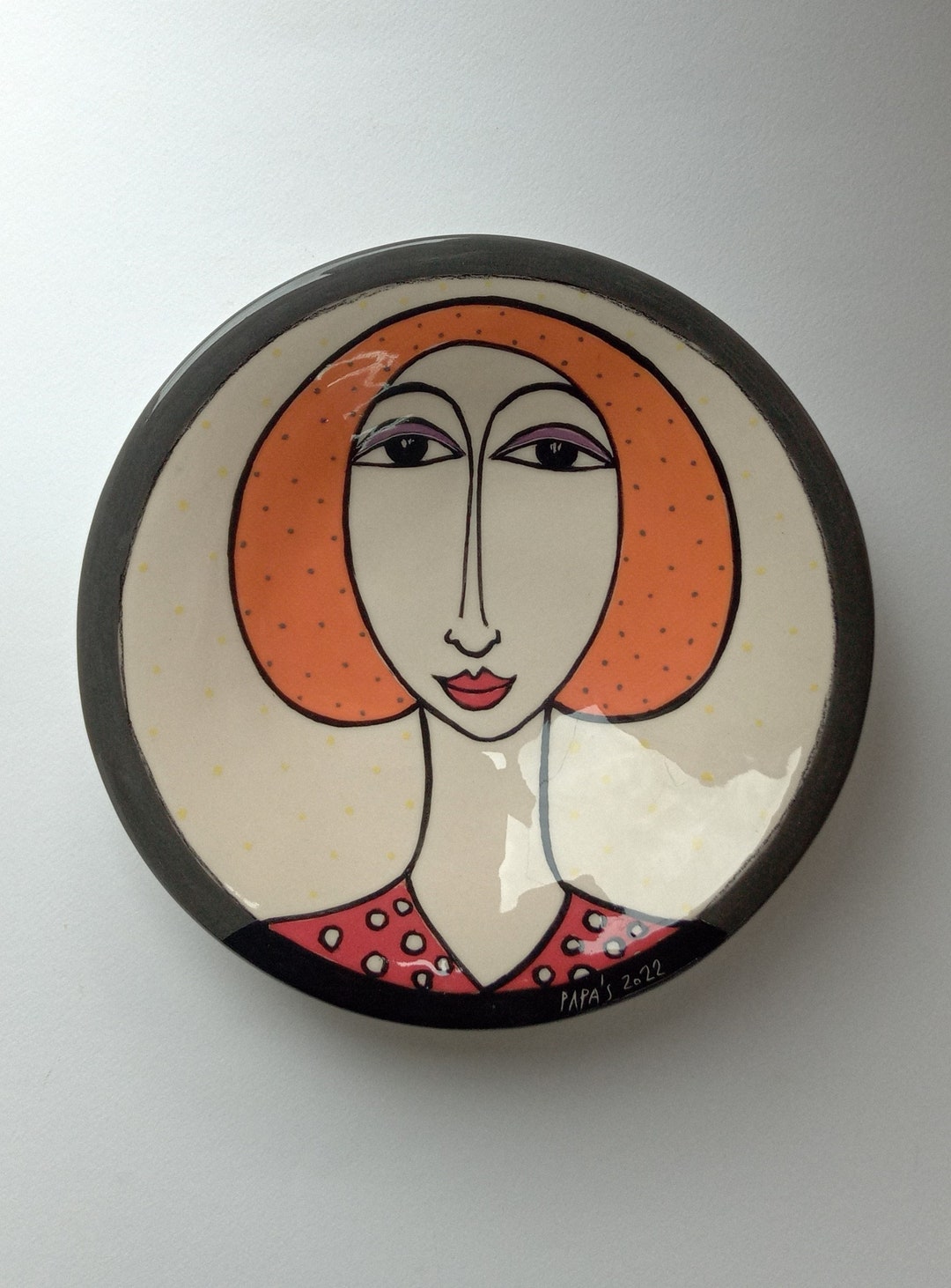 Handmade Pottery Plate, Wall Hanging Ceramic Platter, Artistic Dish ...