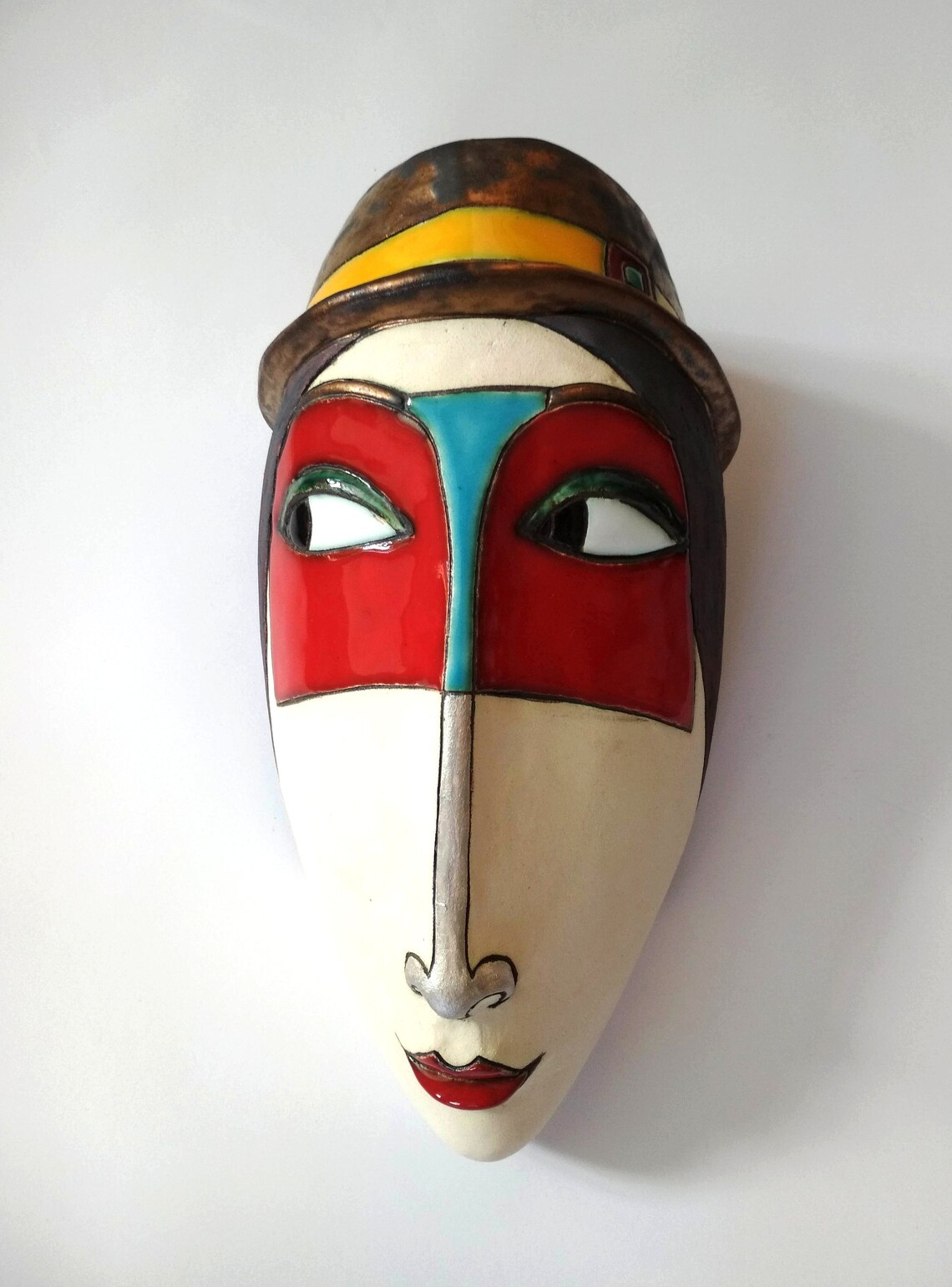 Wall sculpture Wall decoration Wall art decor Ceramic mask | Etsy