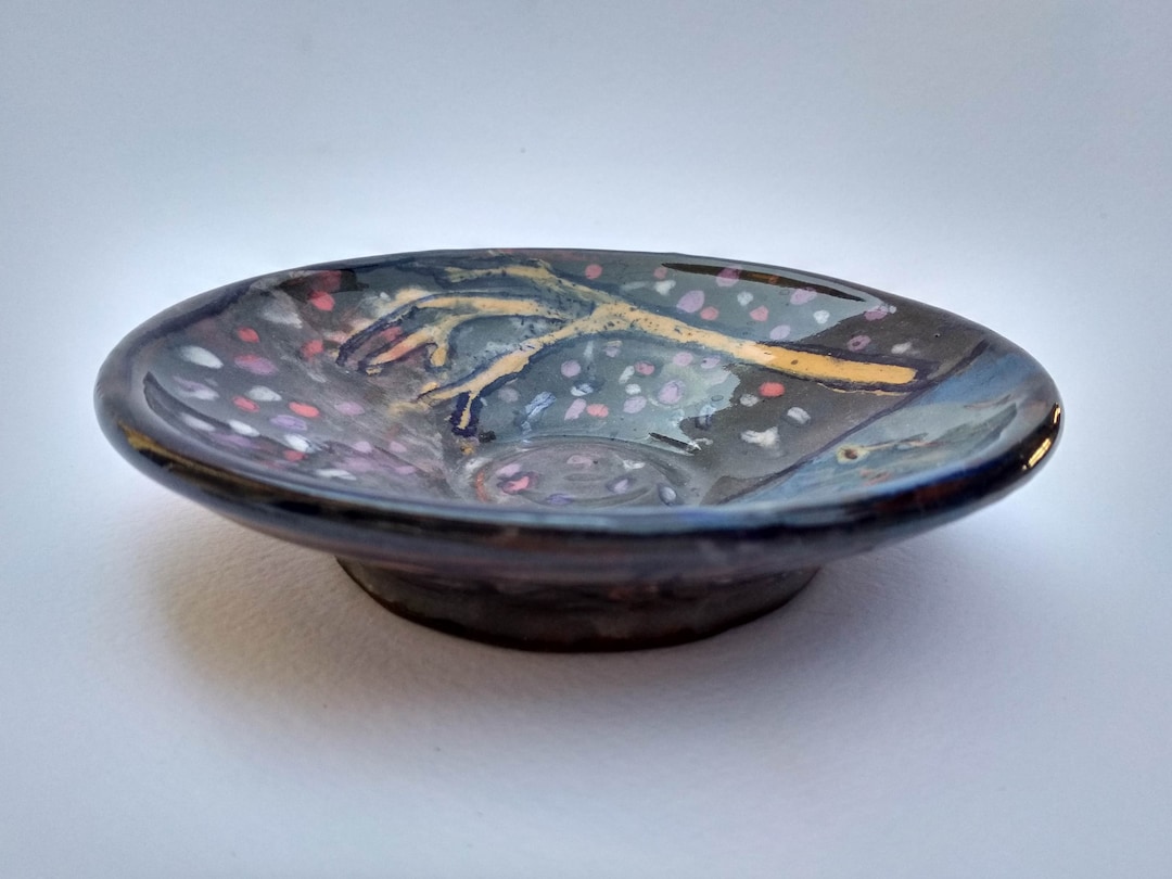 Small Pottery Plate, Handmade Pottery Plate, Artistic Clay Dish, Hand ...