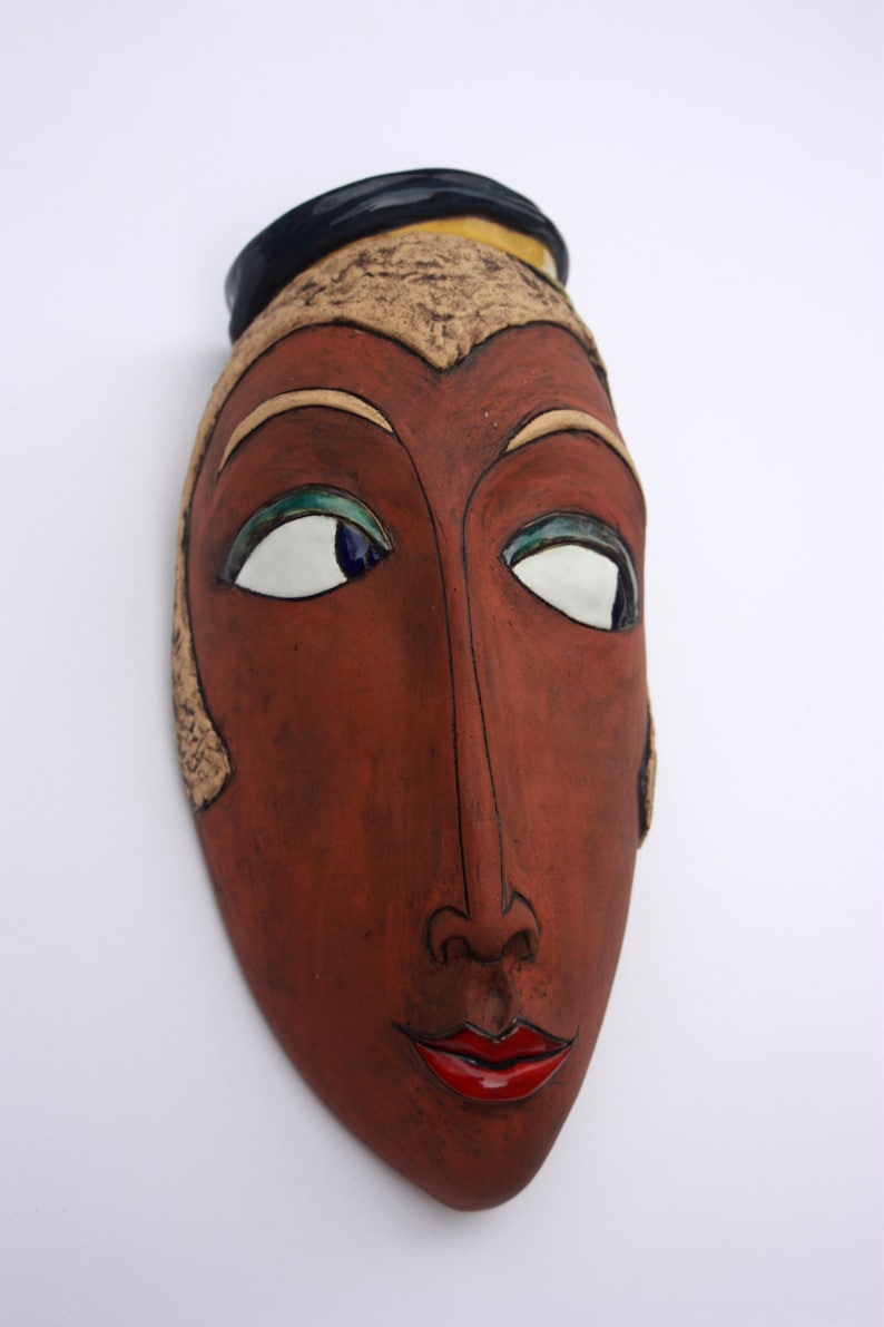 Ceramic Sculpture Mask for Wall Home Decor Mask Fireplace | Etsy