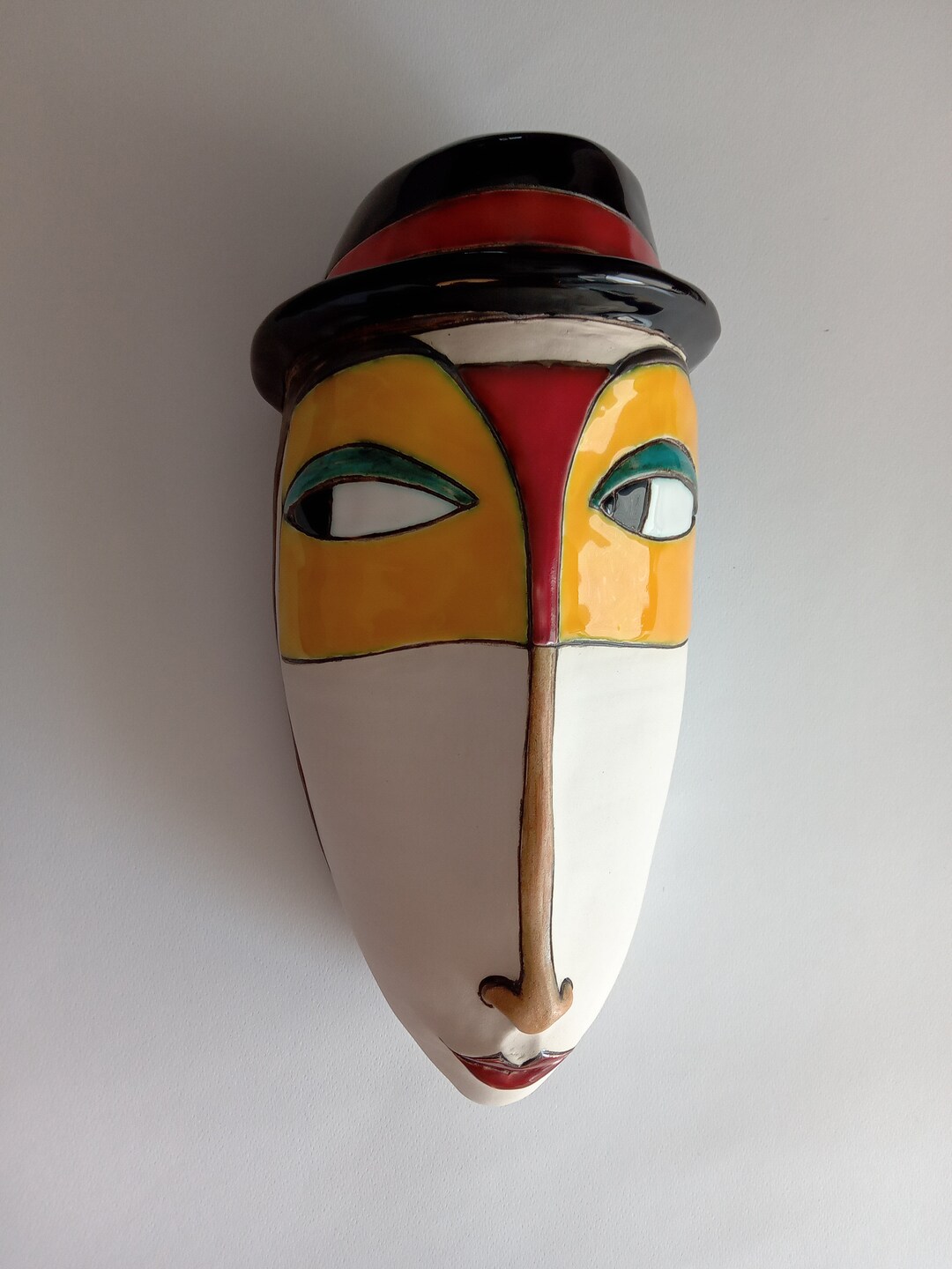 Modern Sculpture Wall Art Sculpture Handmade Mask Home - Etsy