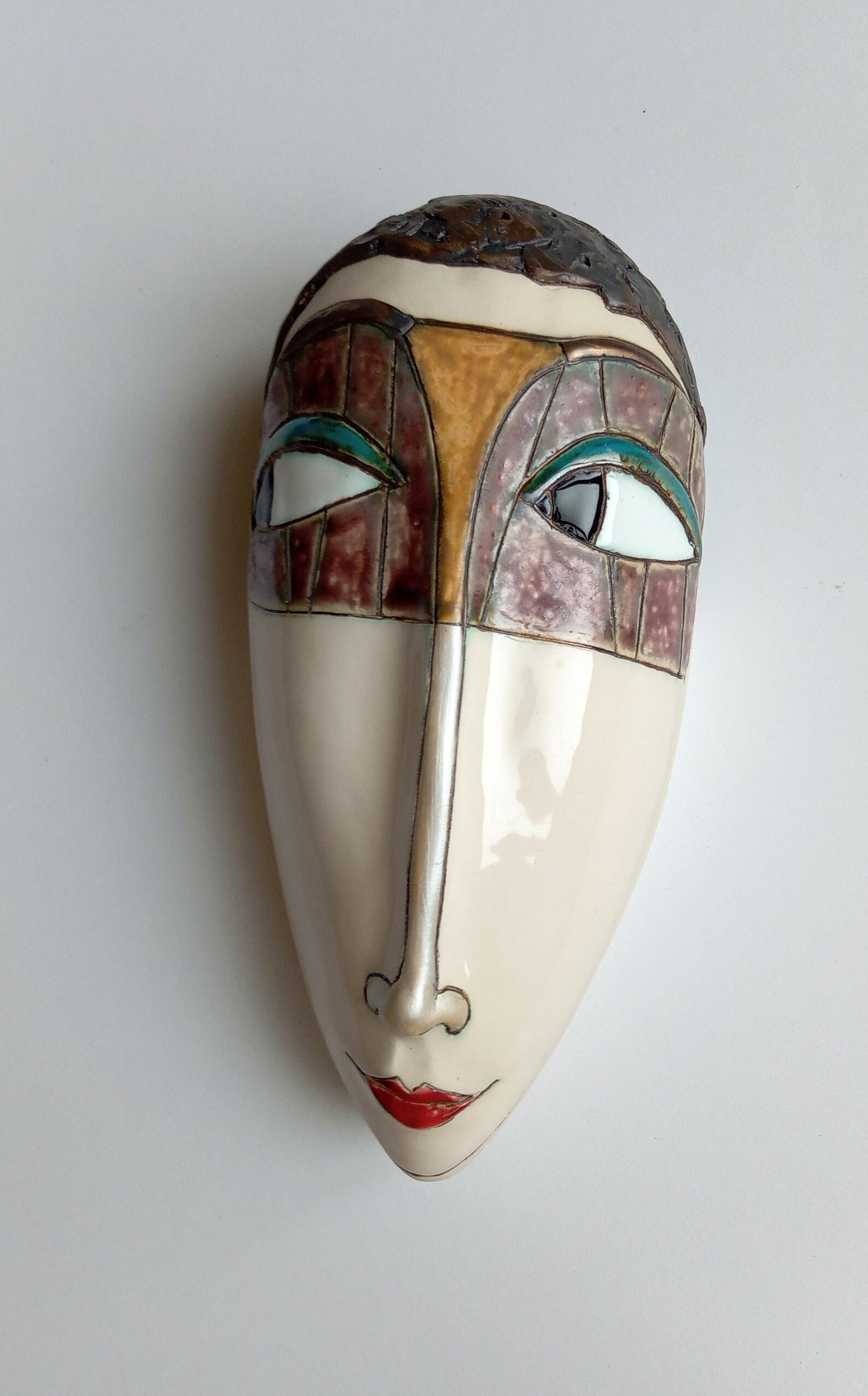 Wall Hanging Mask, Handmade Wall Mask, Pottery Wall Decor, Artisan ...