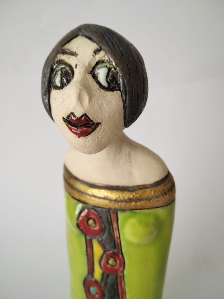 Ceramic sculpture Woman statue Handmade woman sculpture | Etsy