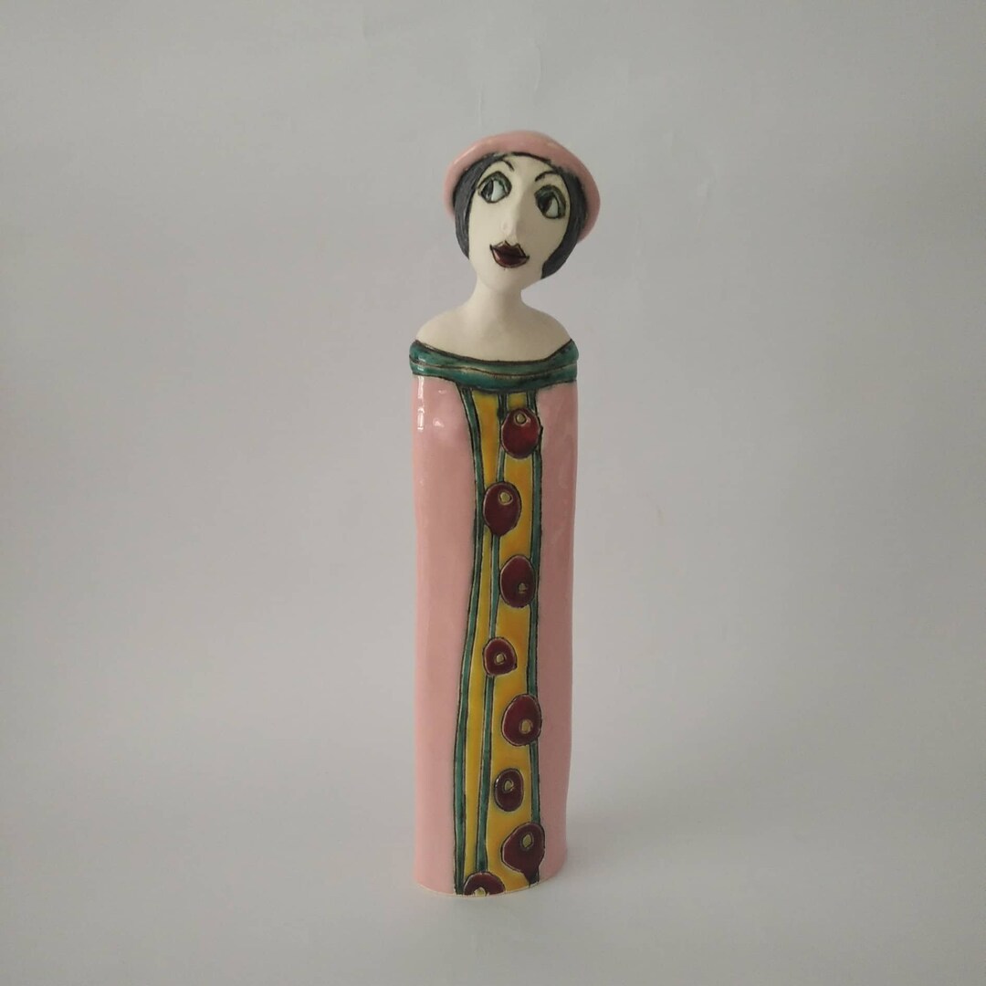 Ceramic Sculpture, Woman Statue, Handmade Woman Sculpture, Pottery ...