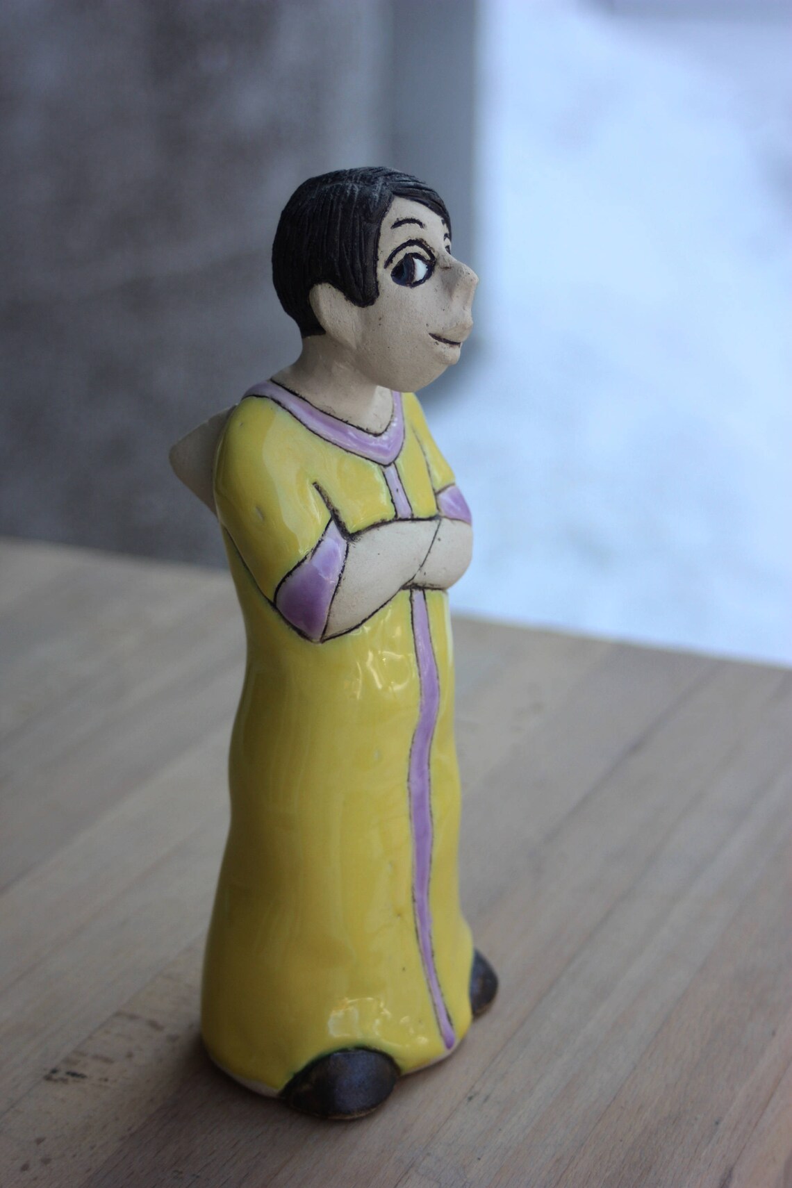 Ceramic Statue Sculpture of Boy Handmade Figure Pottery - Etsy