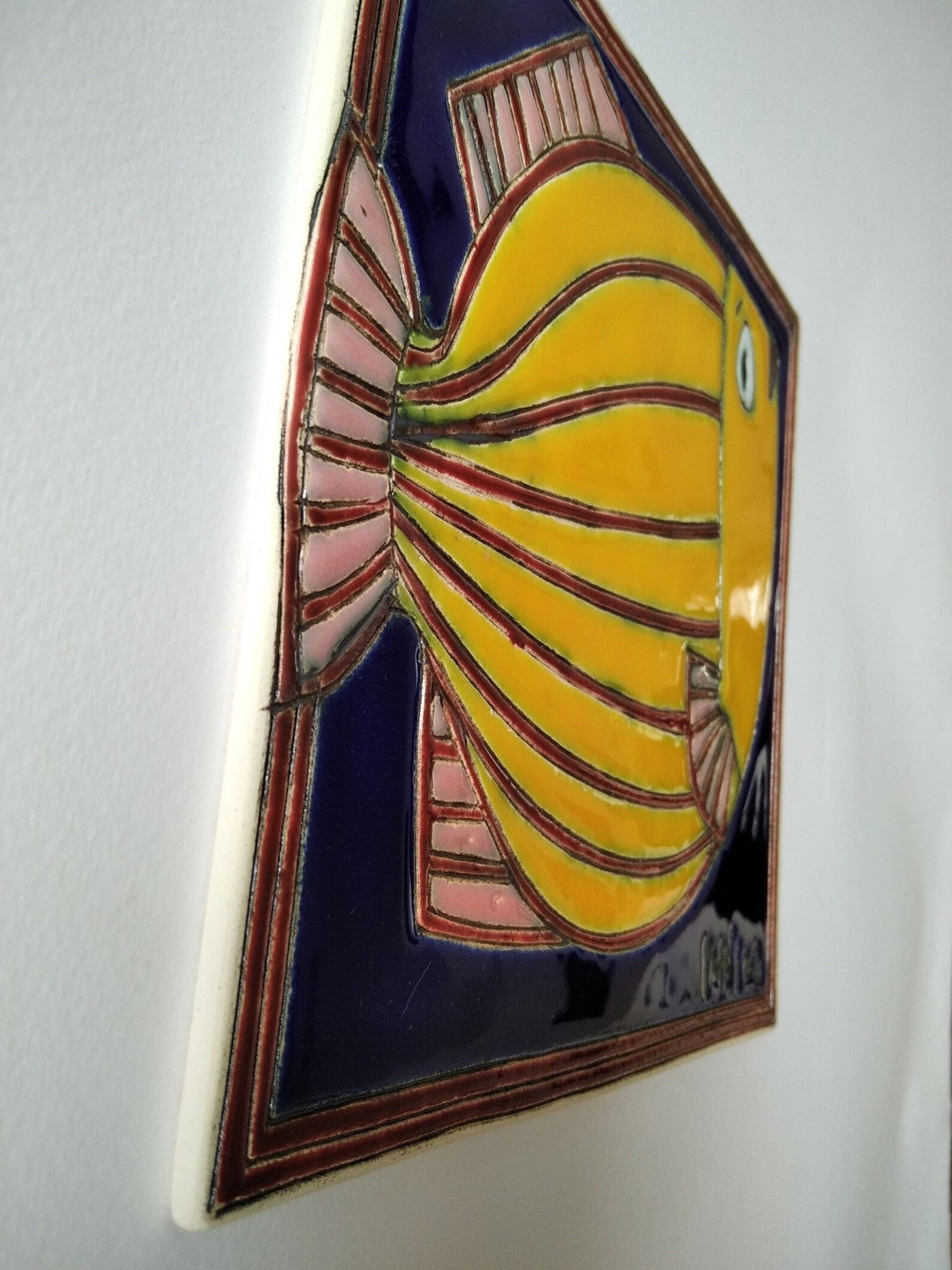 Handmade Ceramic Tile Marine Motif Tile Bathroom Decor Tile | Etsy