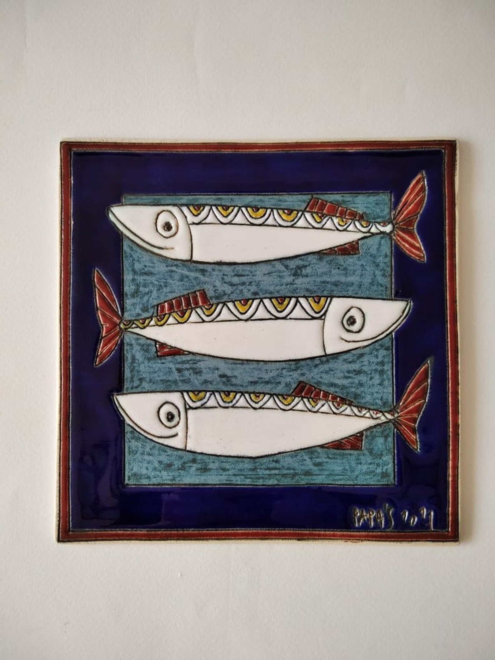 Ceramic Tiles Wall Art Hanging Tile Home Decor Tile | Etsy