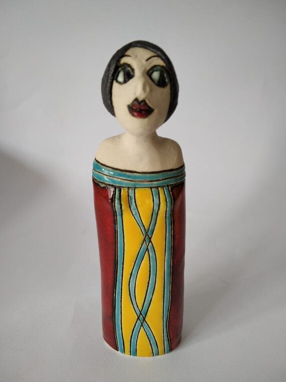 Sculpture Figurines Handmade figure OOAK doll Sculpture woman Gift for ...