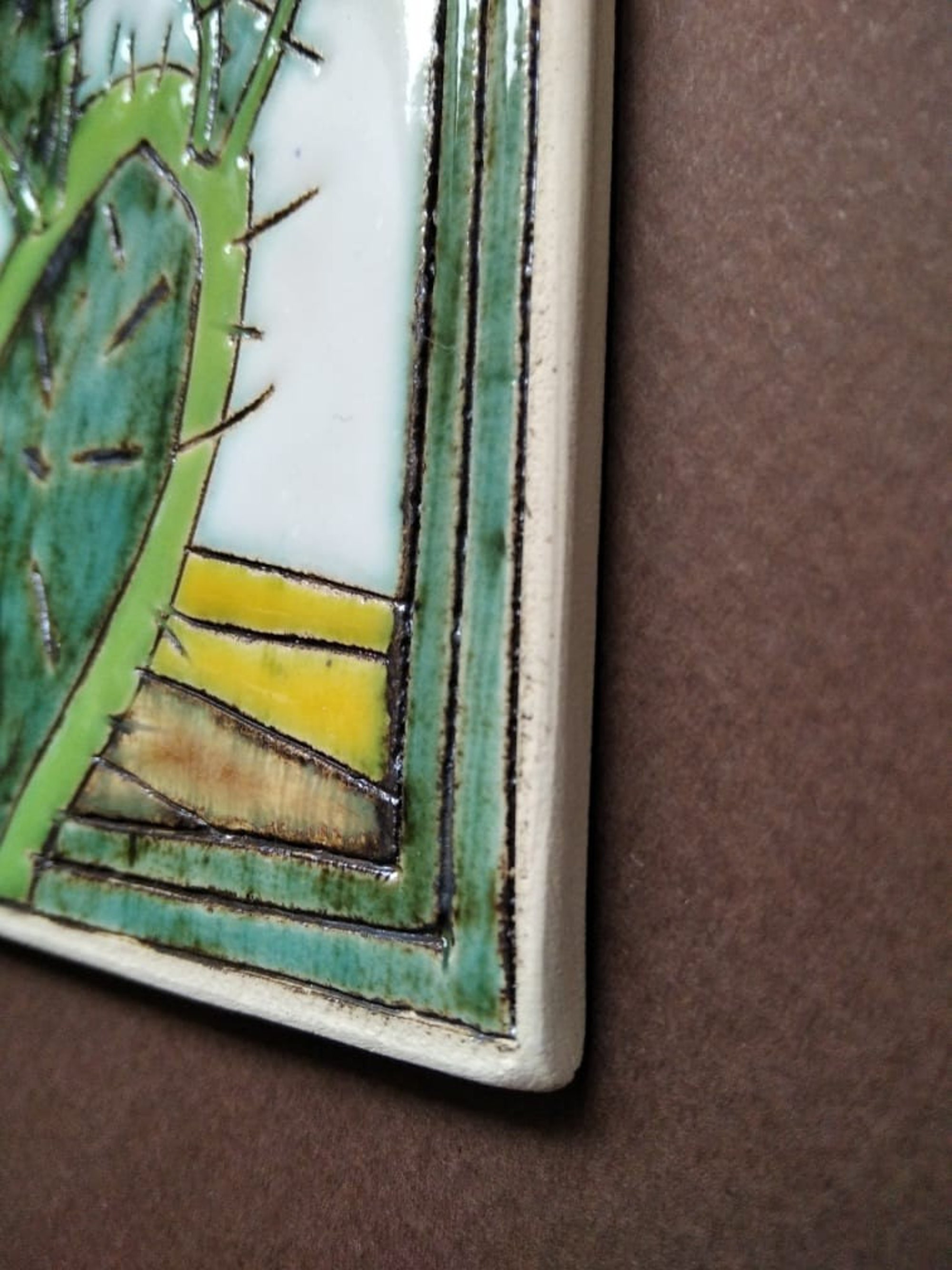 Ceramic Tiles, Cactus Tiles, Pottery Cacti Tiles, Cacti Lover Tile ...