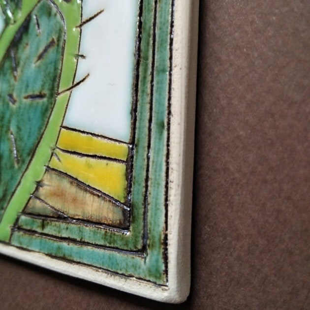 Ceramic Tiles, Cactus Tiles, Pottery Cacti Tiles, Cacti Lover Tile ...