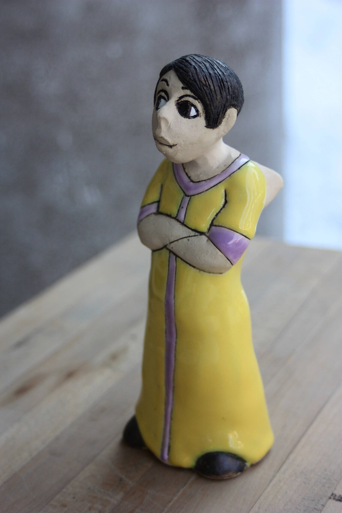 Ceramic Statue Sculpture of Boy Handmade Figure Pottery - Etsy