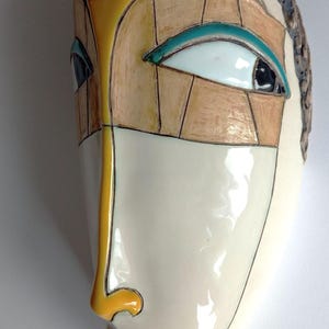 Wall Mask, Ceramic Mask, Handmade Mask Woman, Hanging Wall Mask, Woman ...