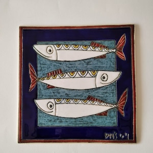 Ceramic Tiles, Wall Art, Hanging Tile, Home Decor Tile, Handmade Tiles ...