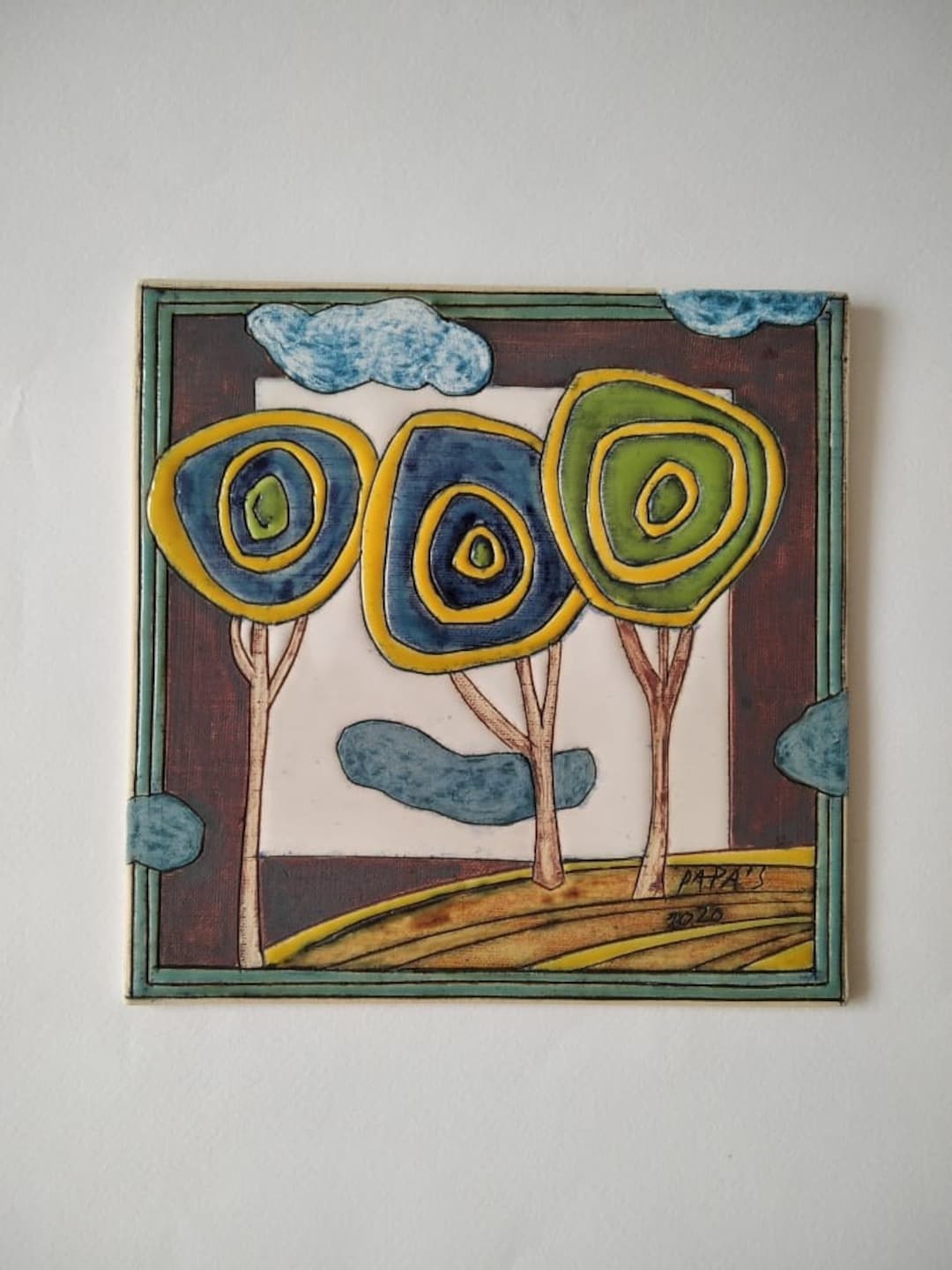 Handmade Ceramic Tile, Ceramic Wall Art, Tile Pottery, Home Decor, Wall ...