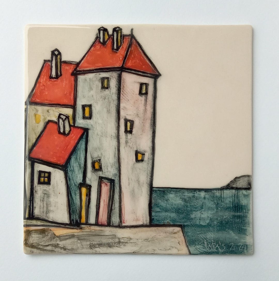 Handmade Ceramic Tile, Ceramic Wall Art, Tile Pottery, Home Decor, Wall ...