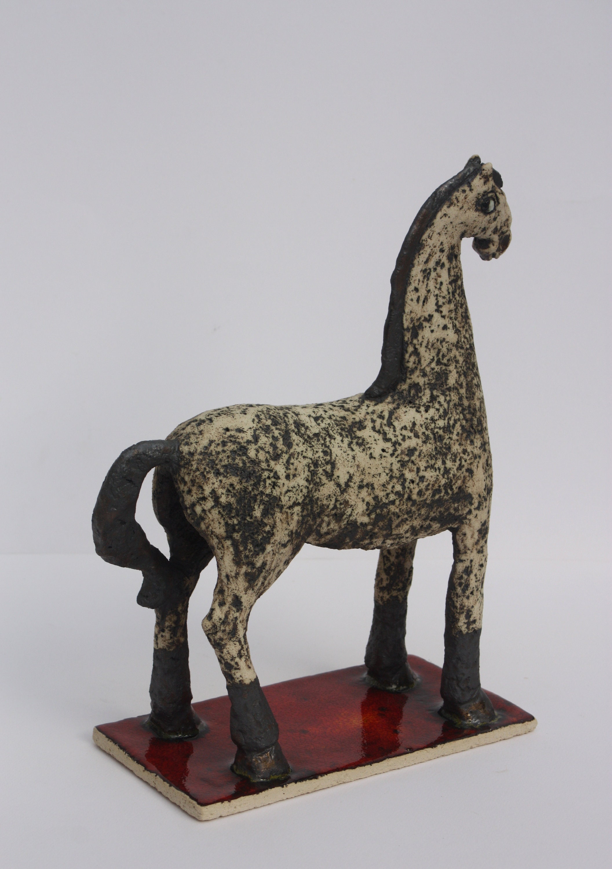 Ceramic Sculpture Ceramic Horse Handmade Statue Ceramic - Etsy