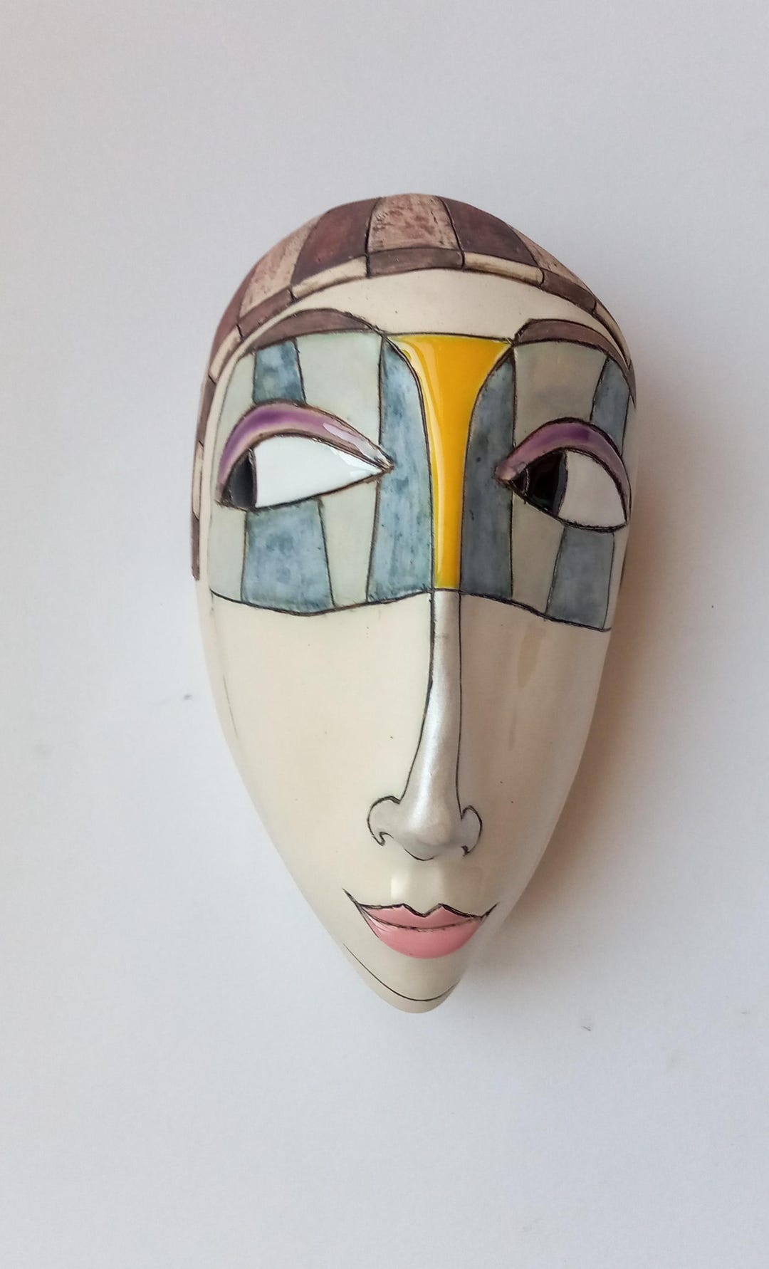 Ceramic Mask, Hanging Wask, Wall Mask, Home Decor Mask, Handmade ...