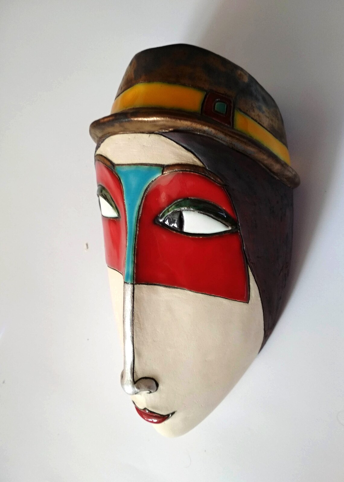 Wall sculpture Wall decoration Wall art decor Ceramic mask | Etsy