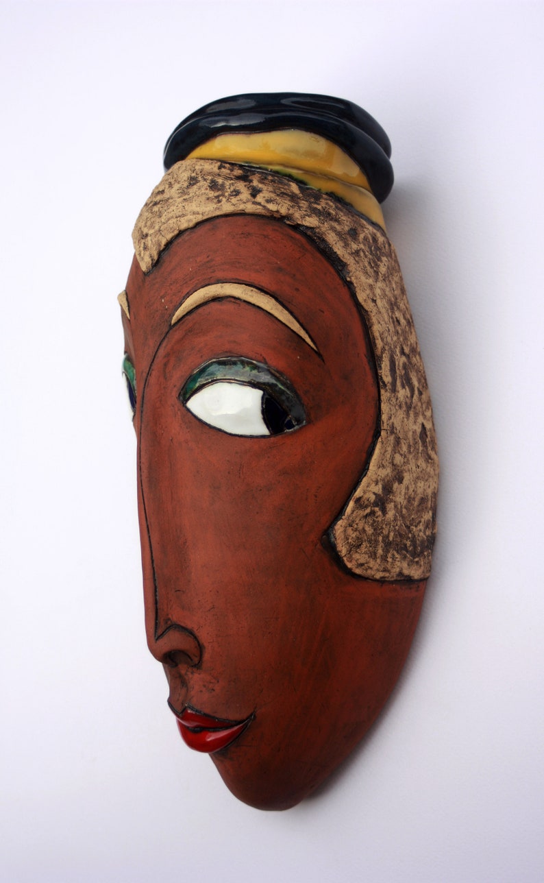 Ceramic Sculpture Mask for Wall Home Decor Mask Fireplace - Etsy