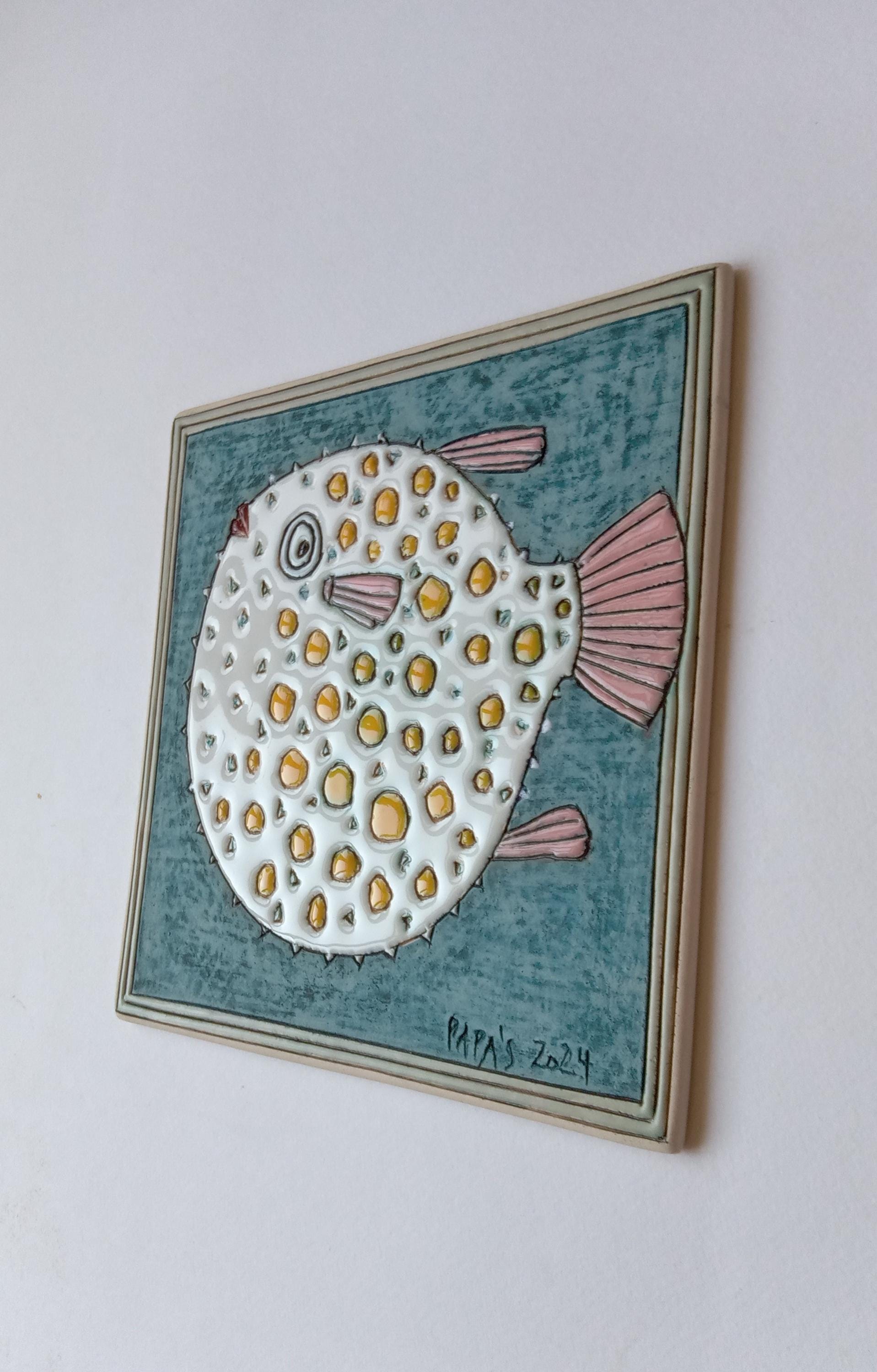 Ceramic Wall Tile, Handmade Wall Tile, Ceramic Tile Art, Decorative ...