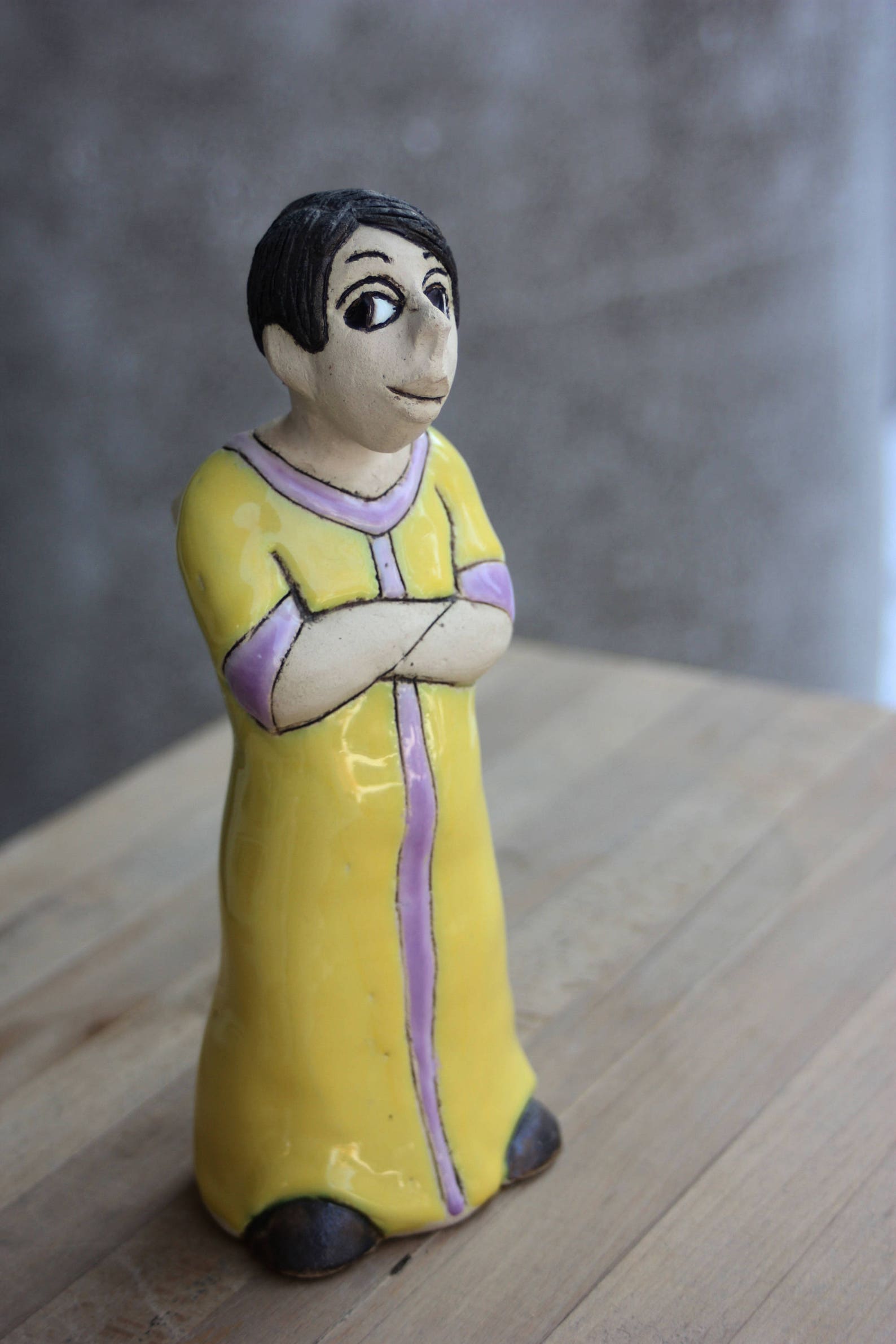 Ceramic Statue Sculpture of Boy Handmade Figure Pottery - Etsy