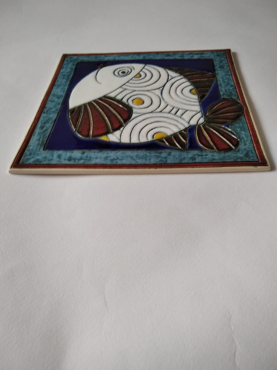 Wall Fish Tile, Art Plates, Decorative Ceramic Tile, Wall Hanging ...