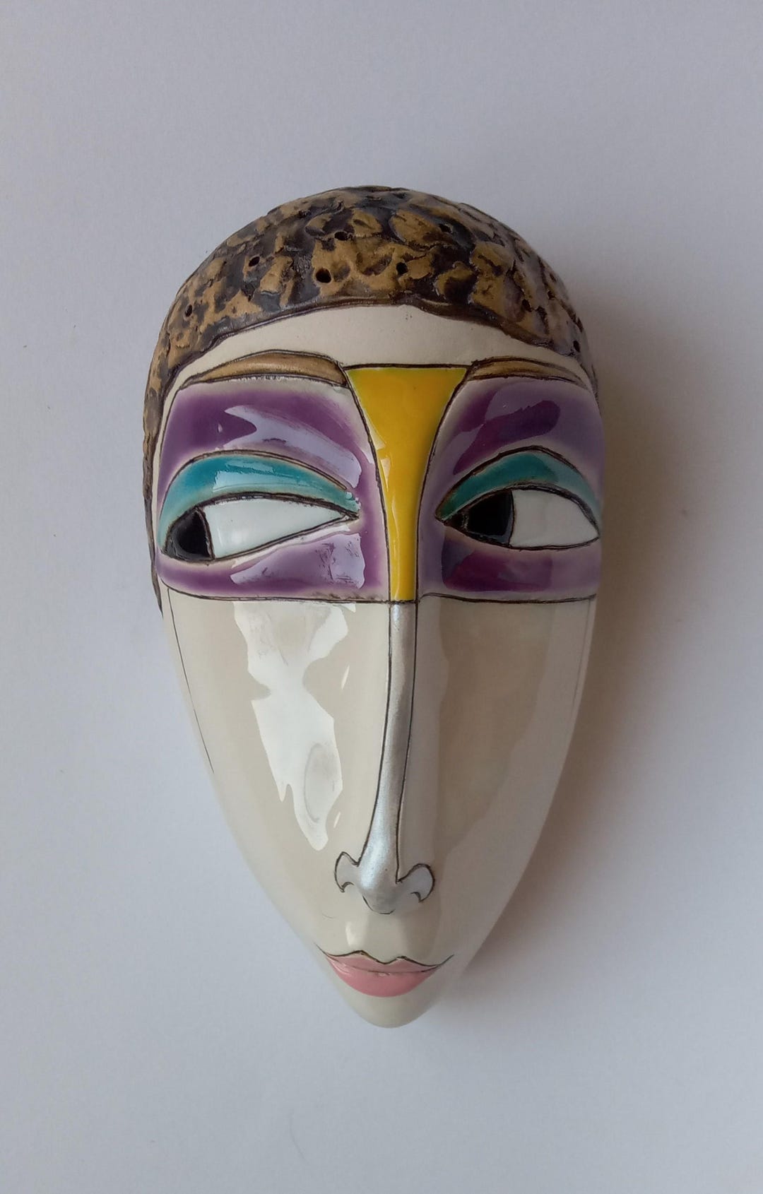Wall Ceramic Mask, Wall Sculpture, Ceramic Sculpture, Ceramic Mask ...