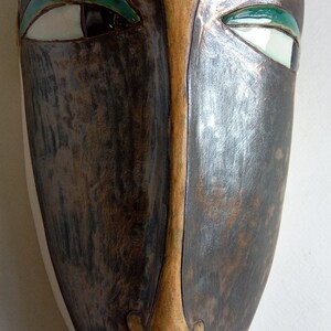 Ceramic Mask Handmade, Ceramic Face, Ceramic Sculpture, Mask for Wall ...