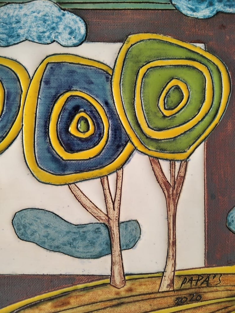 Handmade Ceramic Tile, Ceramic Wall Art, Tile Pottery, Home Decor, Wall ...