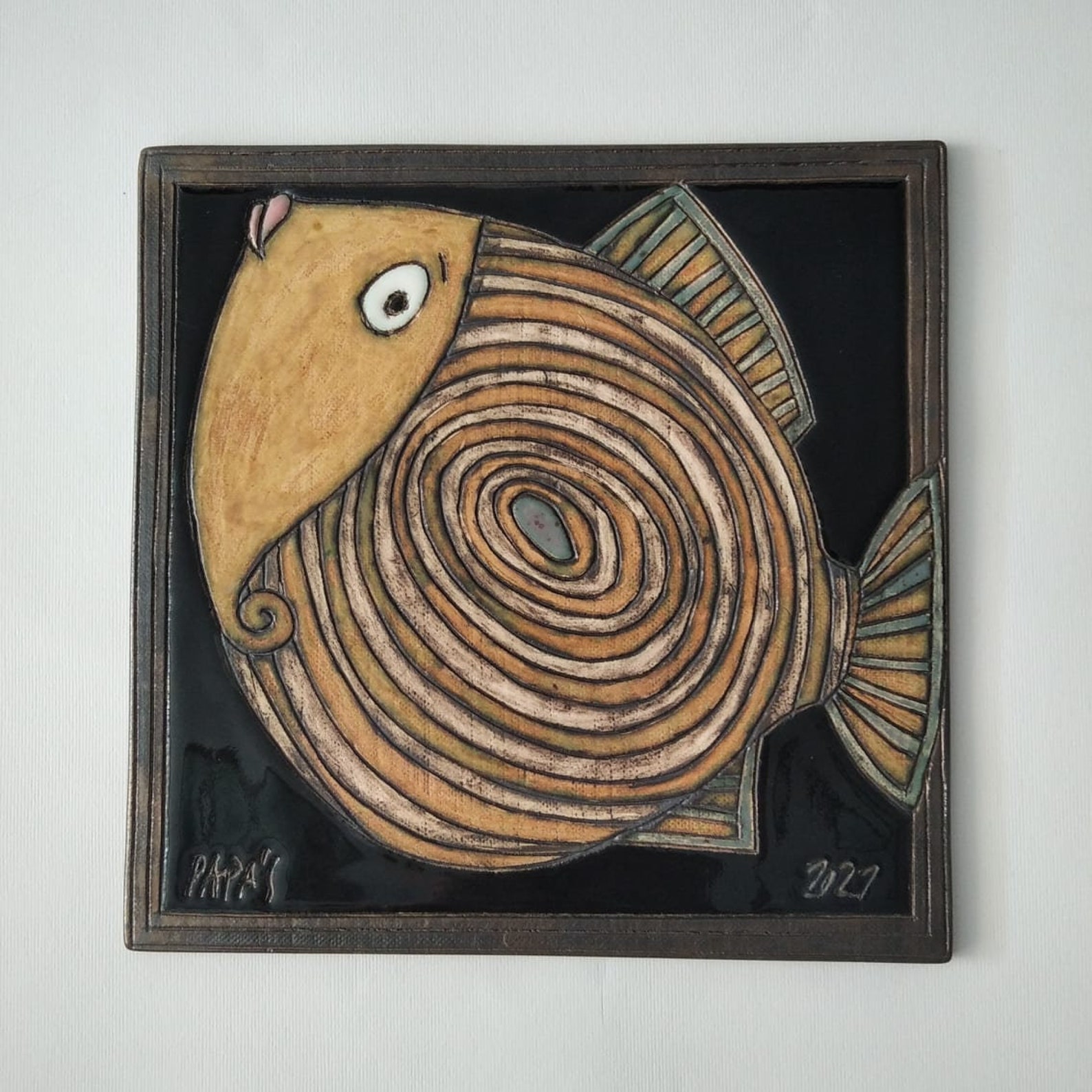 Handmade Wall Tiles Ceramic Art Plate Handmade Ceramic - Etsy