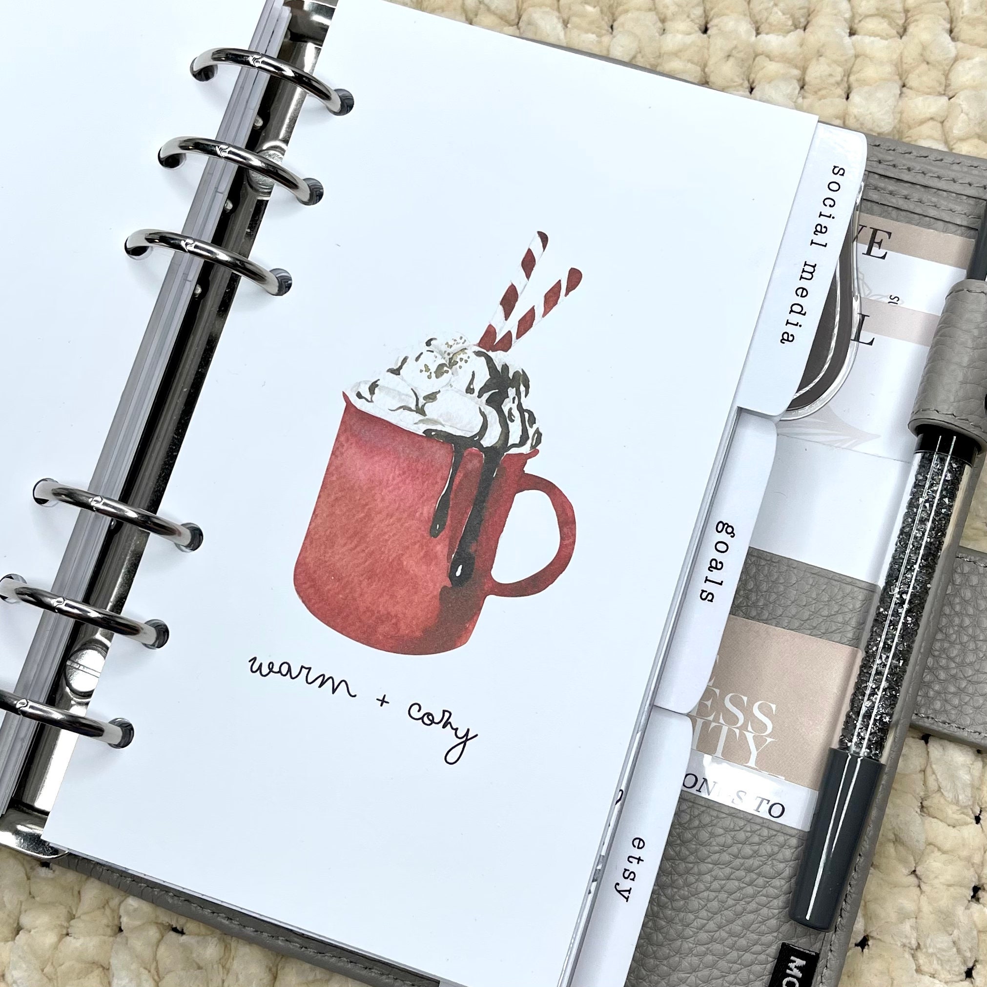Paper & Party Supplies Ring Agenda Happy Planner Planner Dashboard Set ...