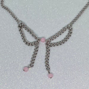 Chain Bow Necklace Stainless Steel - Etsy