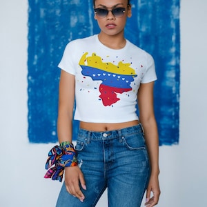 Venezuela Map With Flag - Etsy