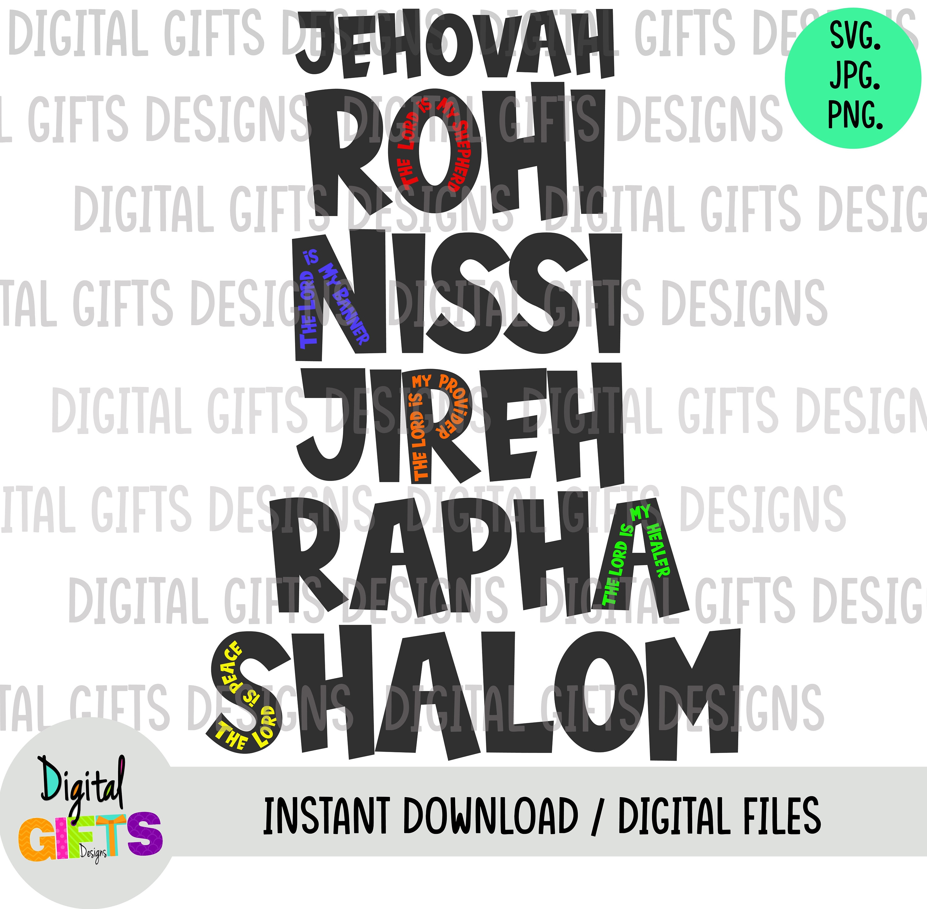 Jehovah Rohi, Svg Design, Png, Jpg Shirt Design, Silhouette, Cricut ...