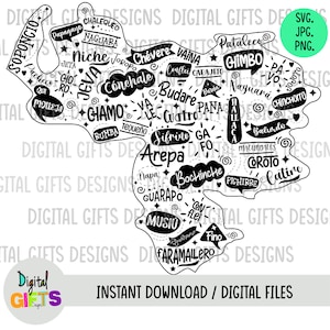Palabras venezolanas, diseño Svg, Png, Jpg Design, Silhouette, Cricut ...