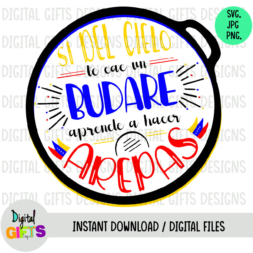 If a Budare Falls From Heaven, Design Svg, Png, Jpg Design, Silhouette ...