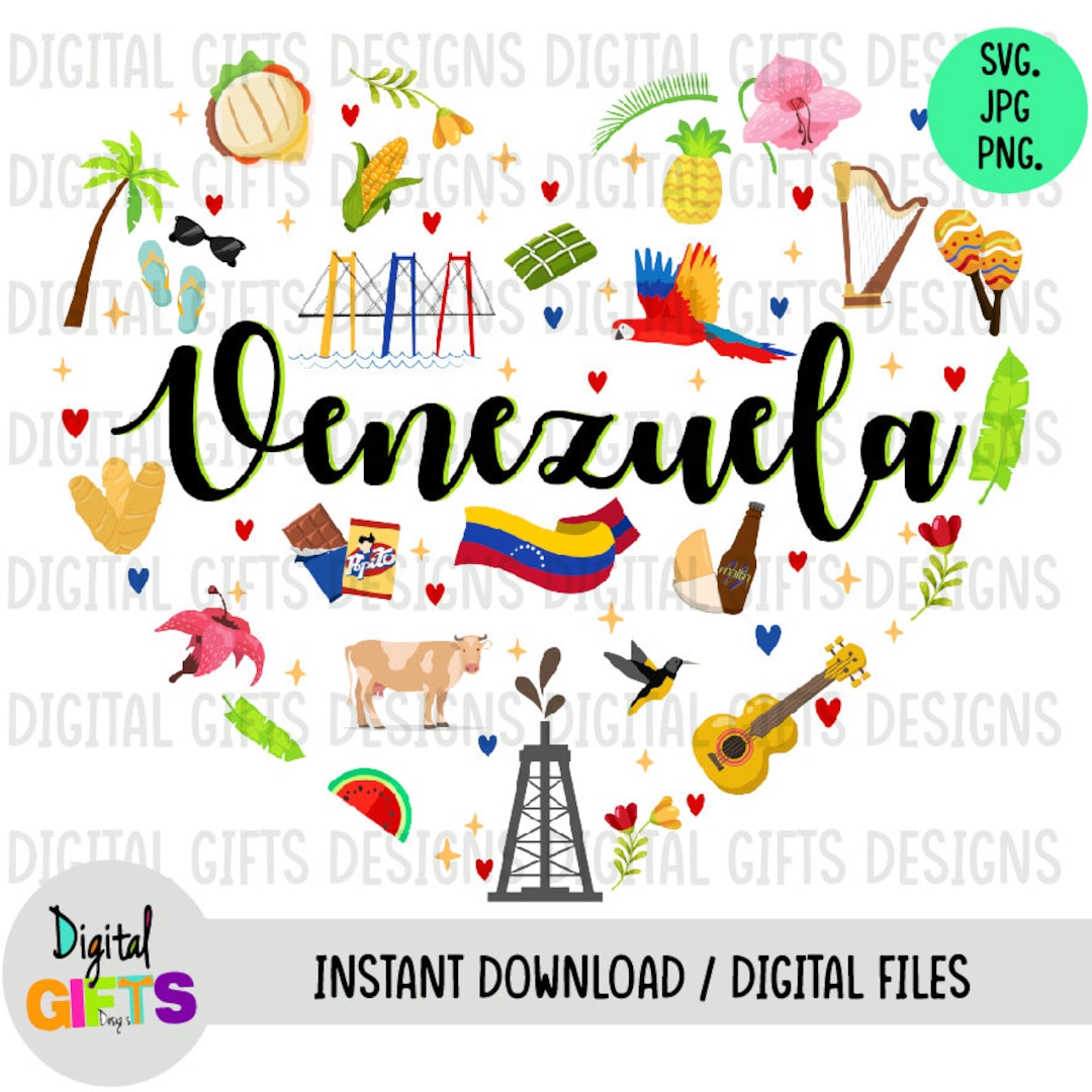 Venezuela Heart, Design Svg, Png, Jpg Design. - Etsy