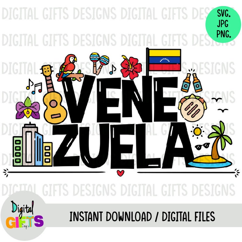Iconos Venezuela, diseño Svg, Png, Jpg. - Etsy España