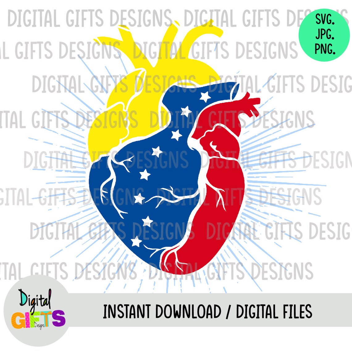 Corazón Venezolano, Diseño Svg, Png, Jpg Shirt Design, Silhouette ...