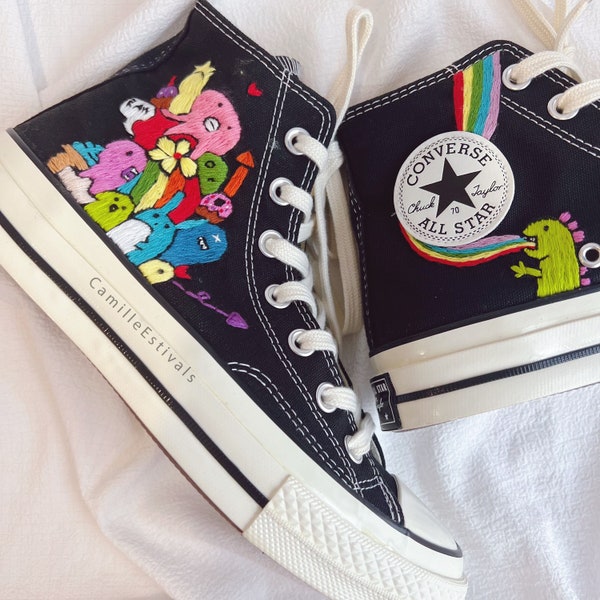 Rainbow Converse - Etsy