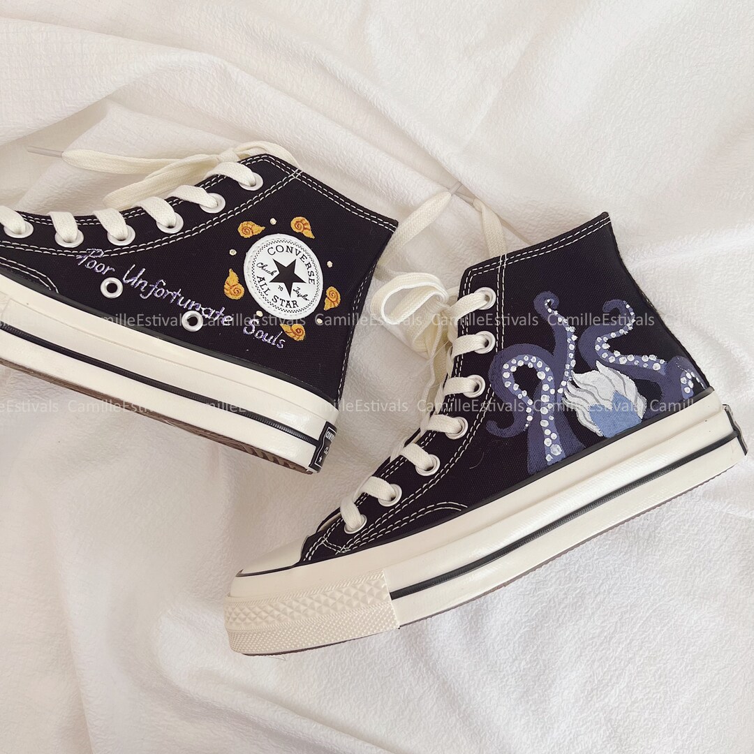 Drawing Octopus Custom Converse Chuck Taylor 1970s Ocean Shoes ...